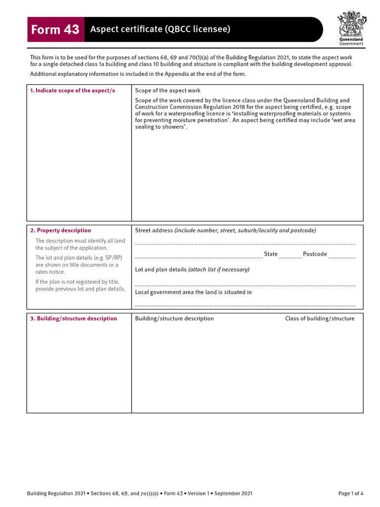Form 43 Aspect Certificate Guide | PDF | License