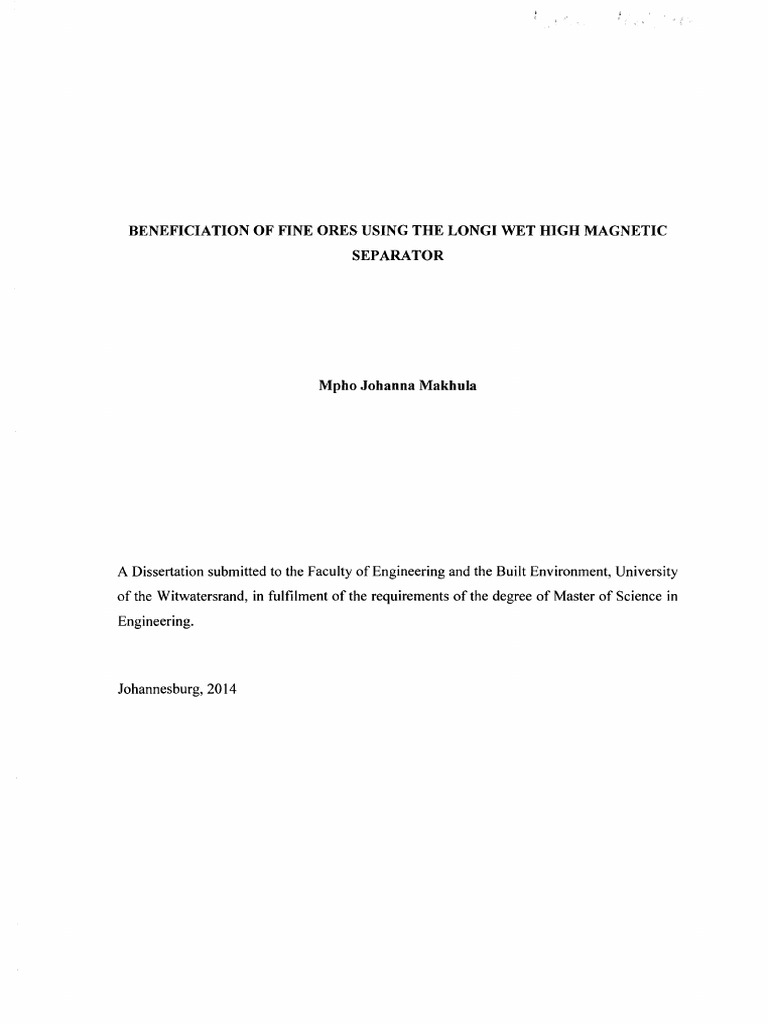 Benefication of Fine Ores Using LONGi WHIMS | PDF | Ferromagnetism ...