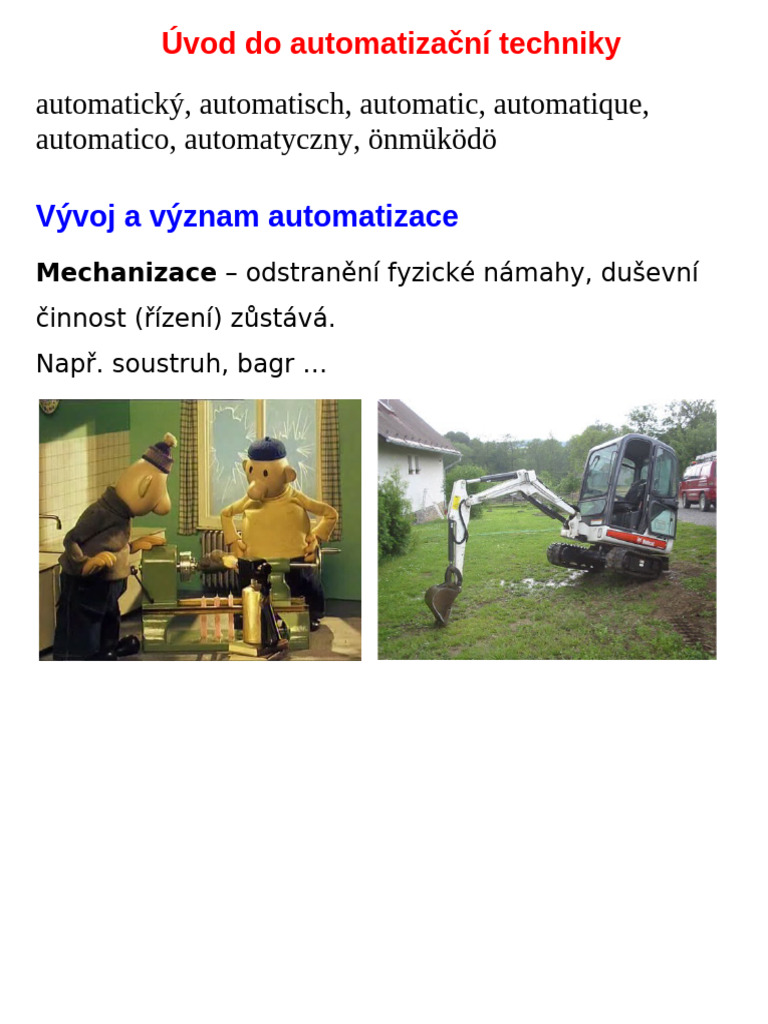 Úvod do automatizační techniky | PDF