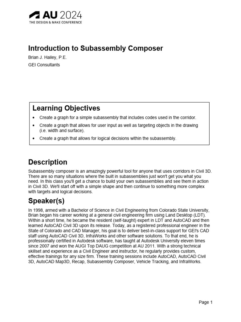 CES1600-L - Introduction To Subassembly Composer 1726492033630001tGIZ | PDF | Parameter ...