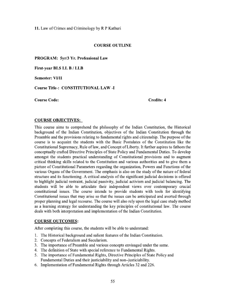 Constitutional Law - I | PDF