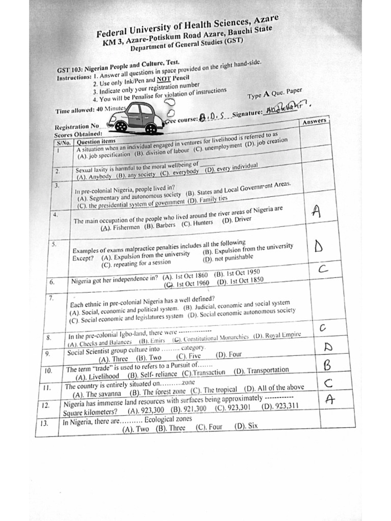 GST 103 TYPE A | PDF