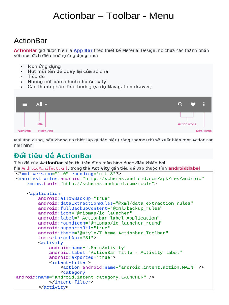 buoi 4_1_Actionbar_Toolbar_Menu-huongDan1 | PDF