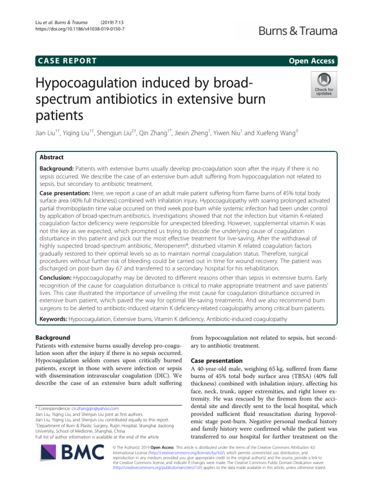 2019 Article 150 | PDF | Burn | Sepsis
