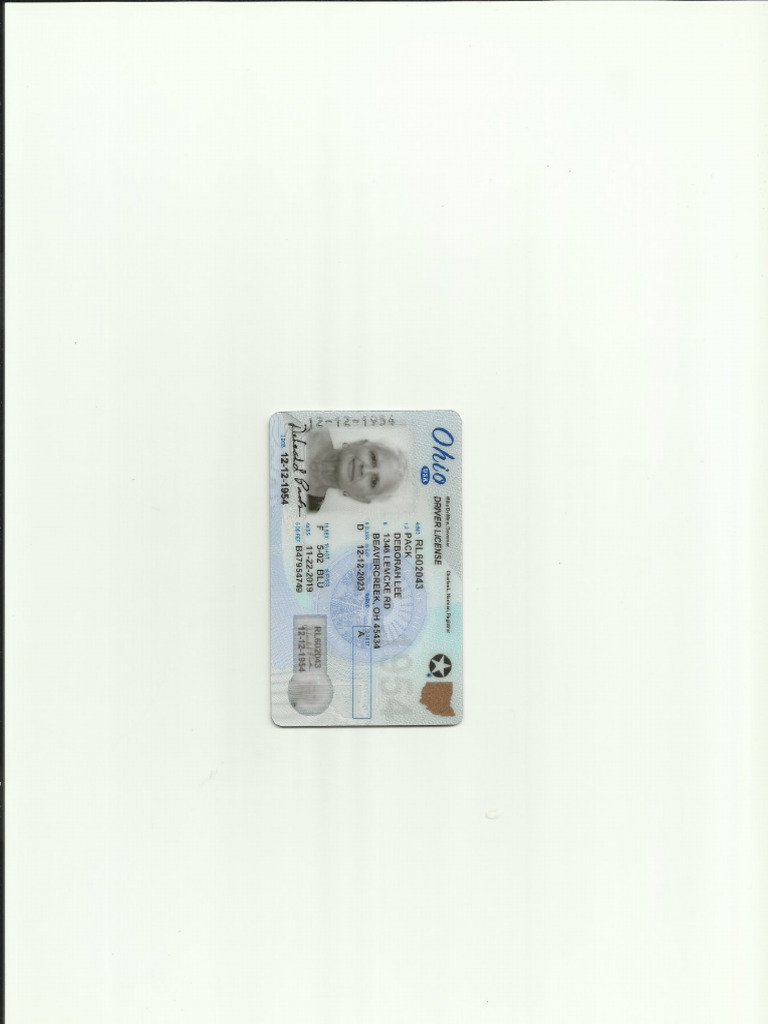 Drivers License Front | PDF