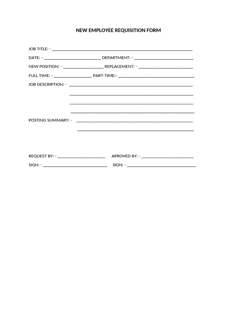 Staff Reqvition Form | PDF
