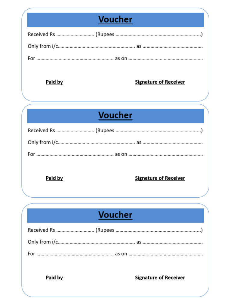 Payment Receipt Voucher Template | PDF