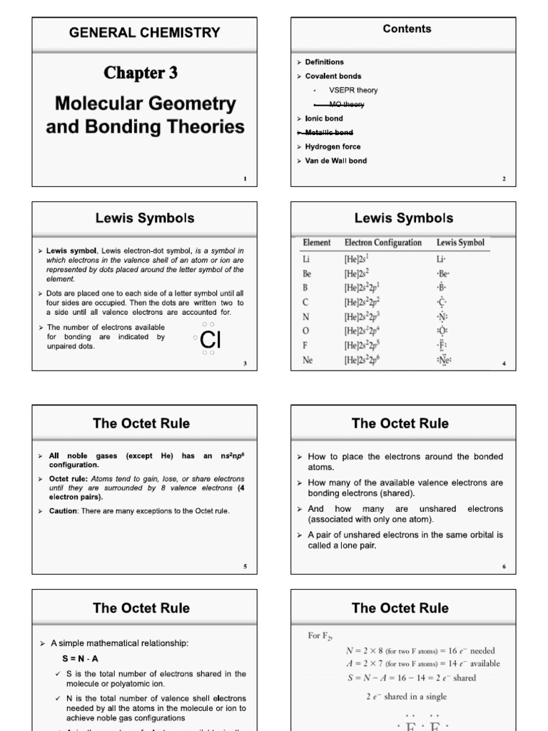 Chapter 3- Molecular Geometry and Bonding Theories | PDF