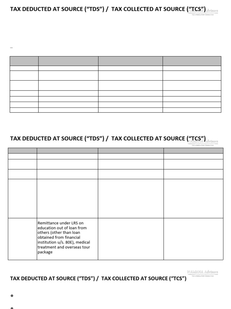 TDS - TCS Changes - Finance Bill 2025 | PDF | Taxation | Government ...