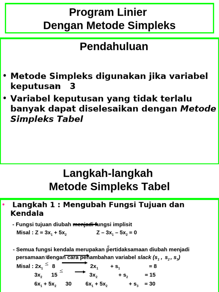 Metode Simpleks (1) | PDF