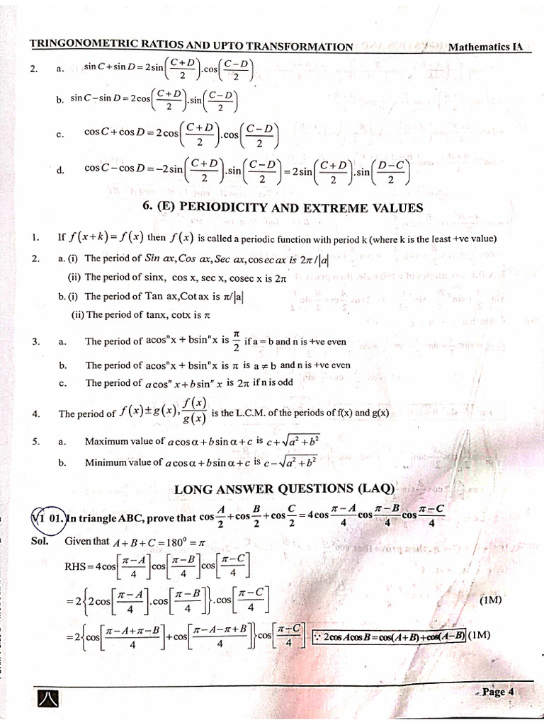 Math 1A Mod 2 | PDF