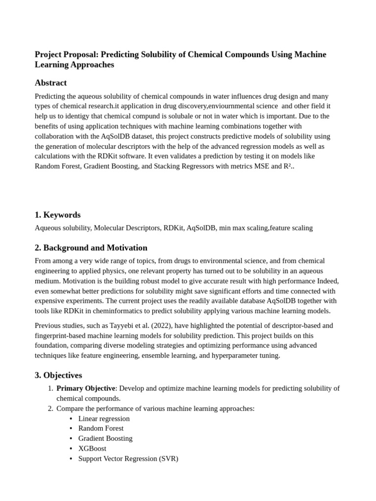 project proposal chi | PDF | Regression Analysis | Machine Learning