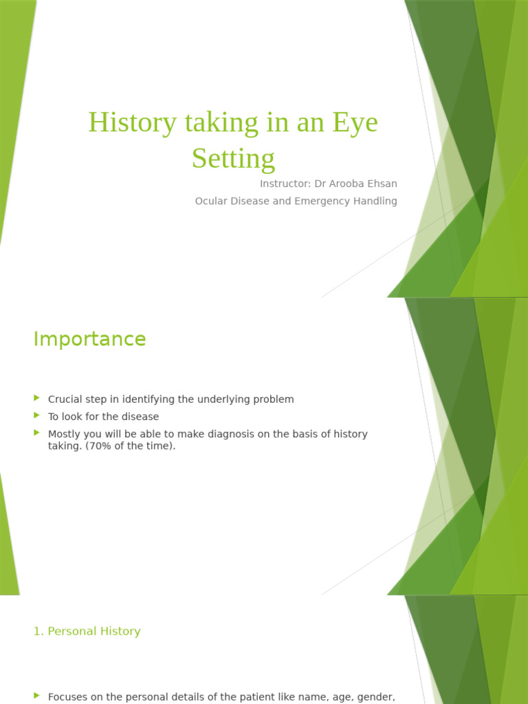 History Taking | PDF | Medical Diagnosis | Human Eye