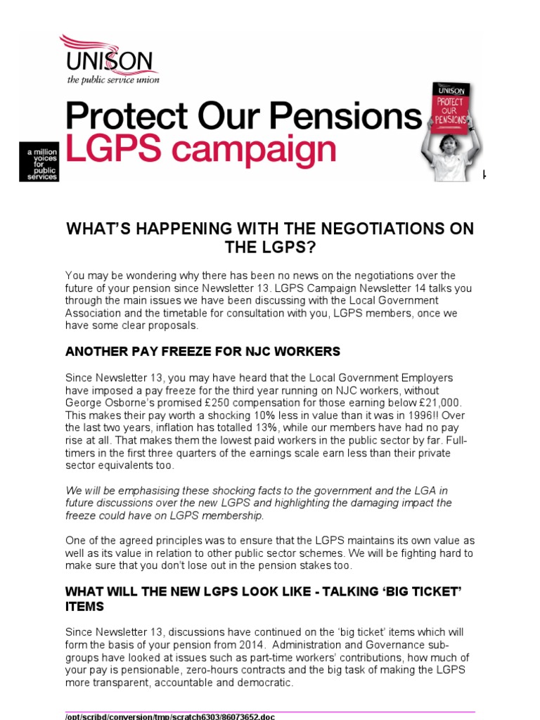 LGPS - PoP Campaign 14 | PDF | Defined Benefit Pension Plan | Pension