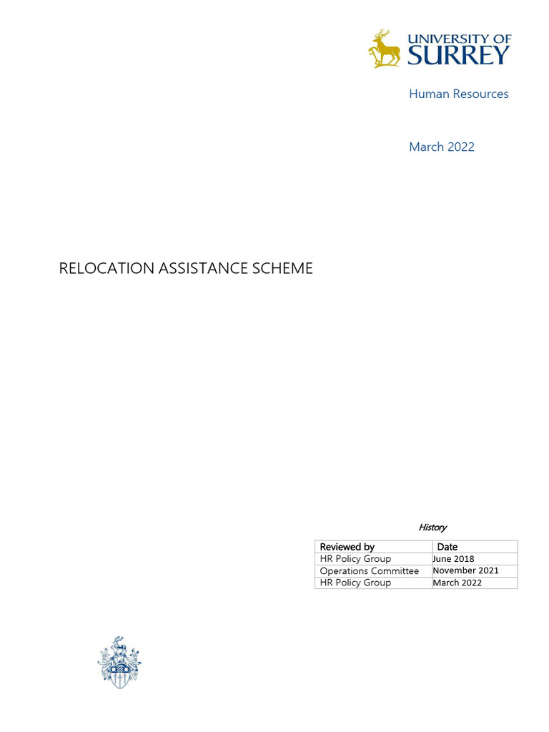 Relocation Assistance Policy | PDF | Taxes | Employment