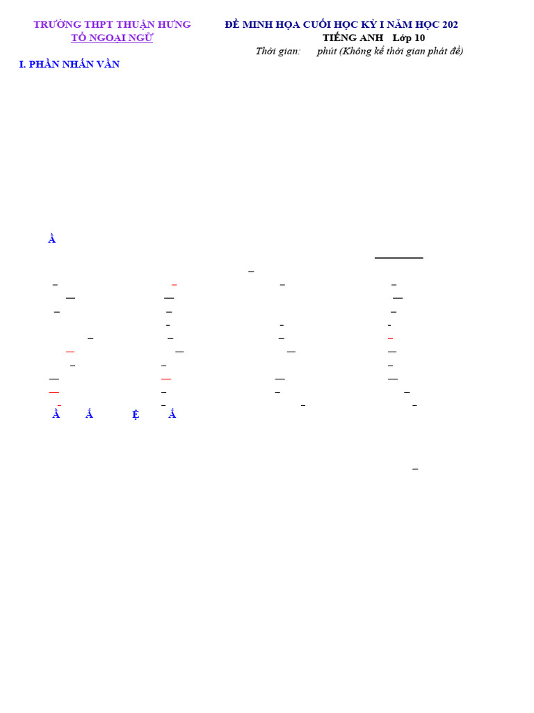De Cuong Ck1-k10-Key | PDF | Cost Of Living | Climate Change