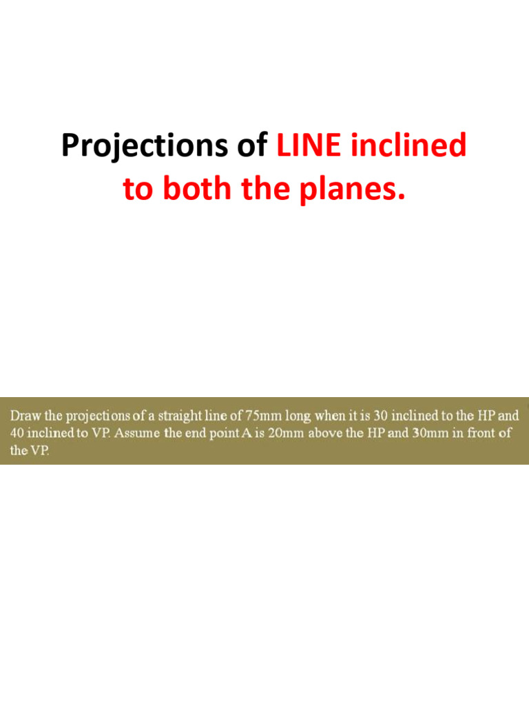 Projections of Inclined Lines | PDF