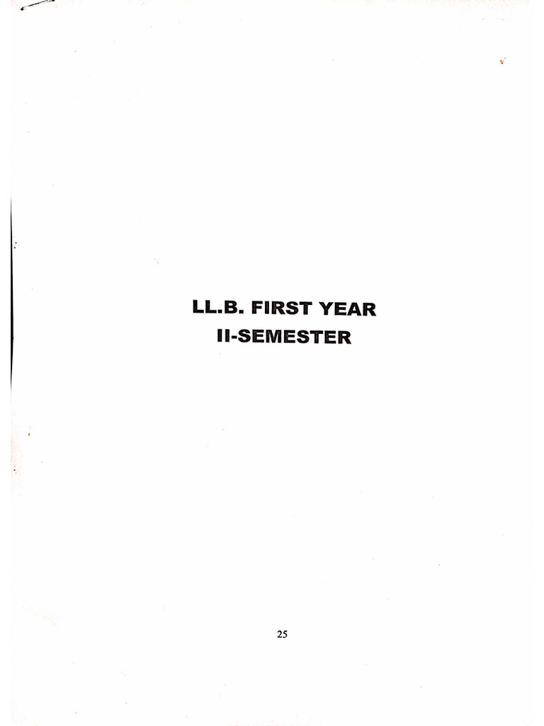 LLB2 ND Sem | PDF