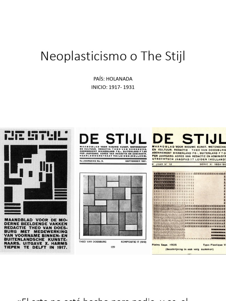 Dibujo y Diseño en Neoplasticismo | PDF | Las artes