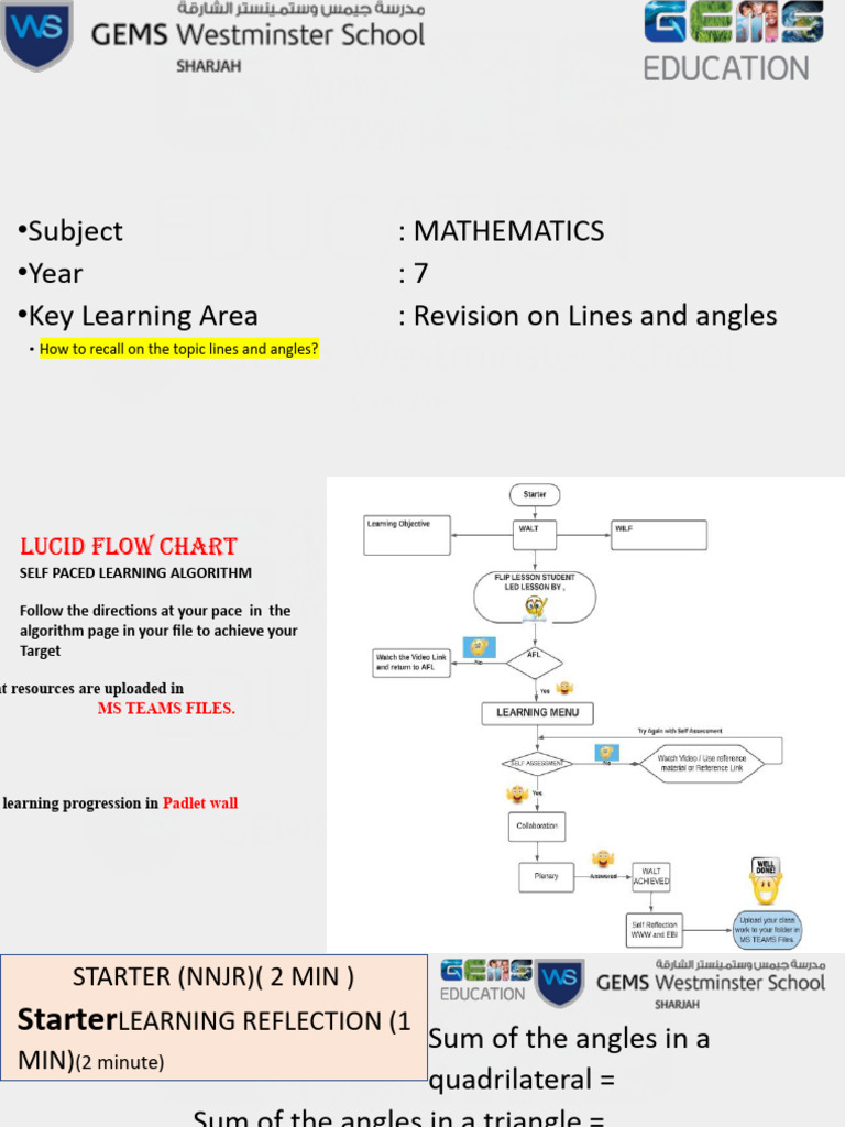 Y7_Revision_4-lines_and_angles | PDF | Triangle | Elementary Geometry