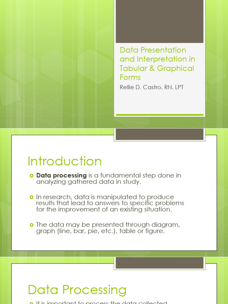 Data Presentation and Interpretation in Tabular Graphical | PDF | Chart | Data