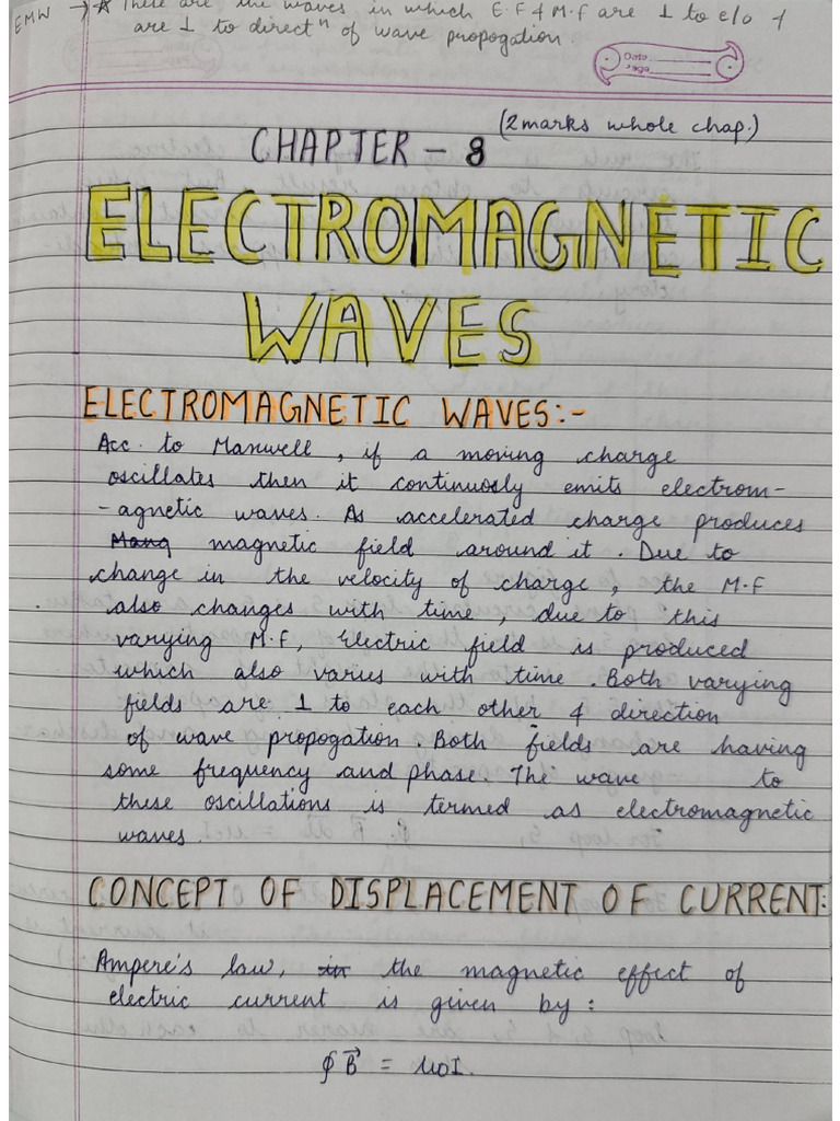 Chapter - 8 ELECTROMAGNETIC WAVES | PDF