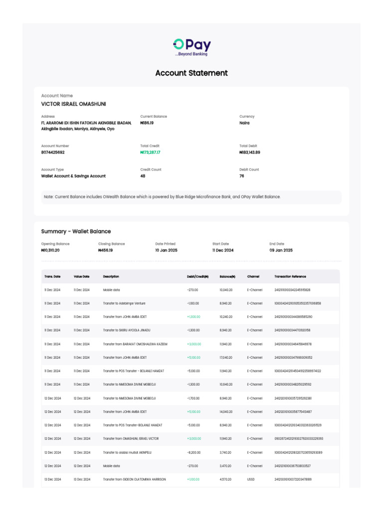 ISRAEL OMASHUNI_20250110192943 | PDF | Debit Card | Foreign Exchange Market