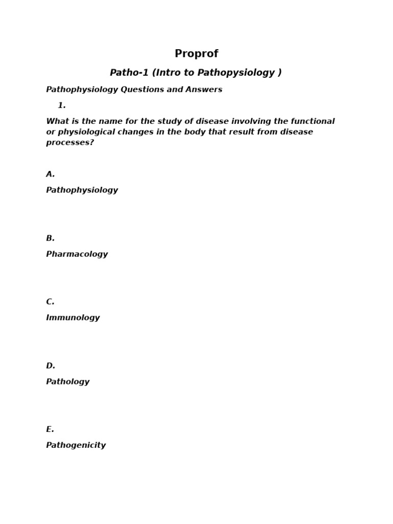 Introduction to Pathophysiology | PDF | Gene | Placebo