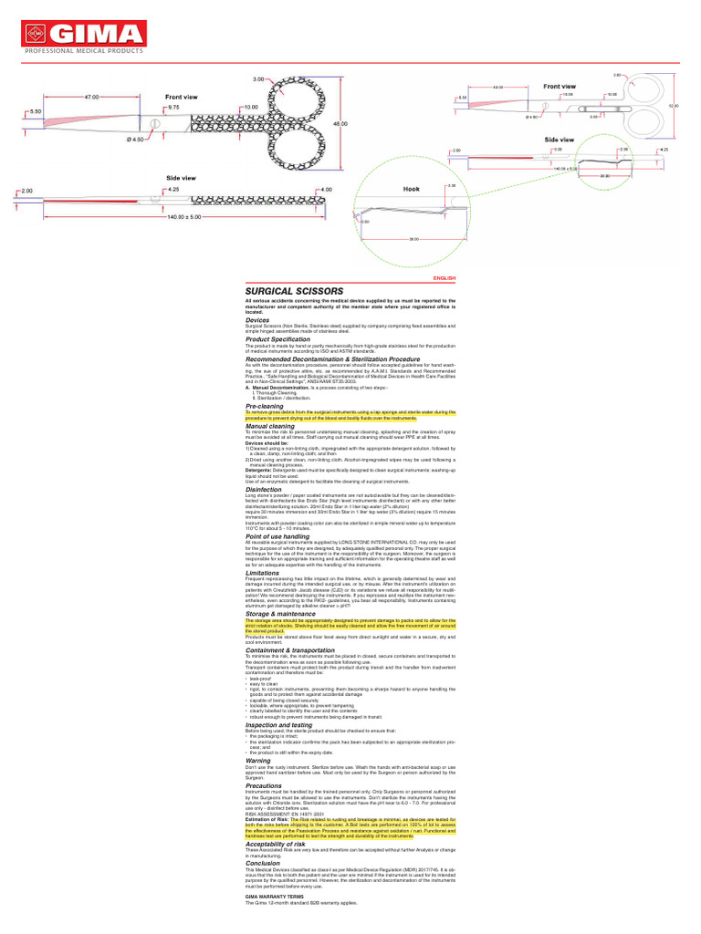 surgical-scissor | PDF | Sterilization (Microbiology) | Disinfectant