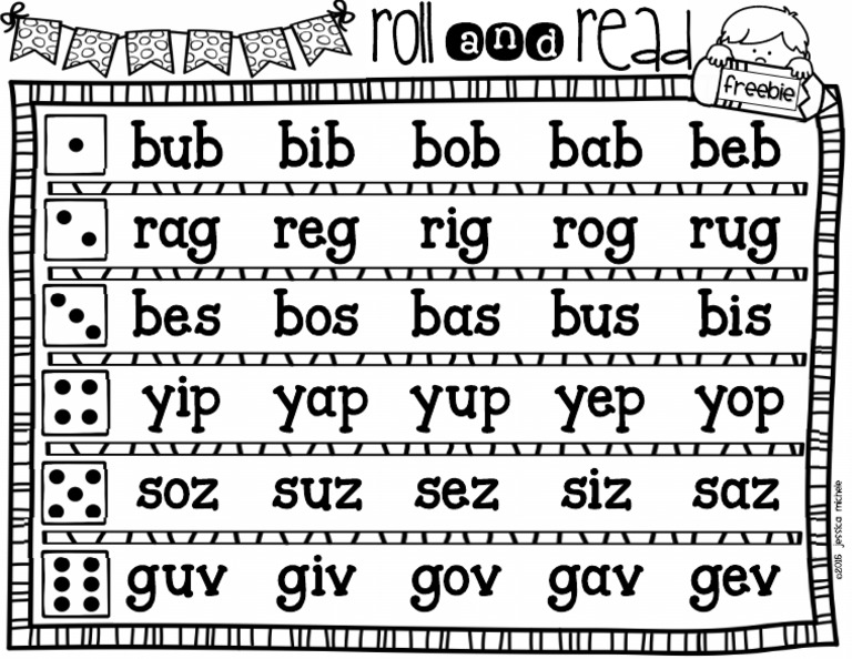 Roll and Read All Vowels | PDF