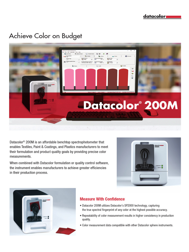 Datacolor 200 MSpecsheet EN | PDF | Color | Spectrophotometry