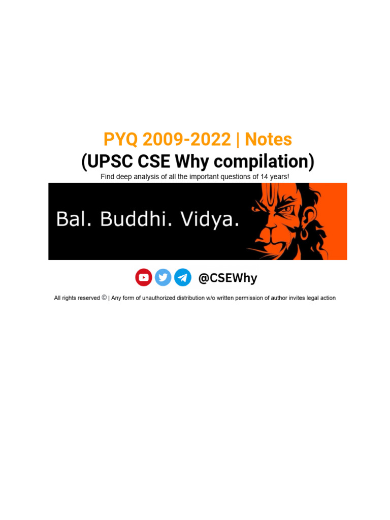 14 Year 2009-2022 CSEWHY PYQ | PDF