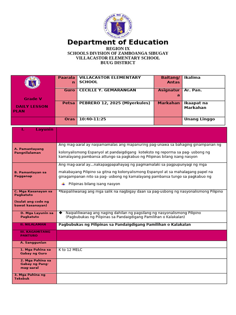 DLP AP - 5 - qtr4 - Wk1 Wed. | PDF