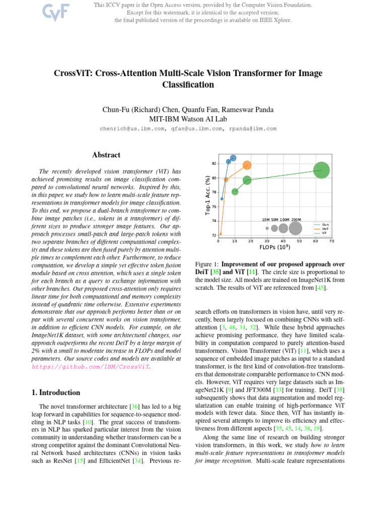 Multi-Scale Vision Transformer | PDF | Learning | Computing