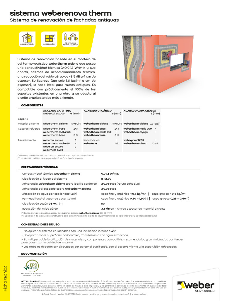 FTC ES S Weberenova Therm | PDF | Ingeniería de Edificación ...