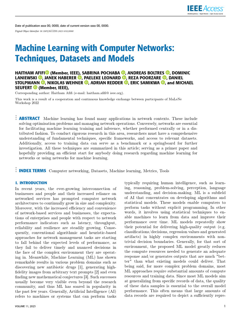Machine_Learning_with_Computer_Networks_Techniques | PDF | Machine Learning | Support Vector Machine