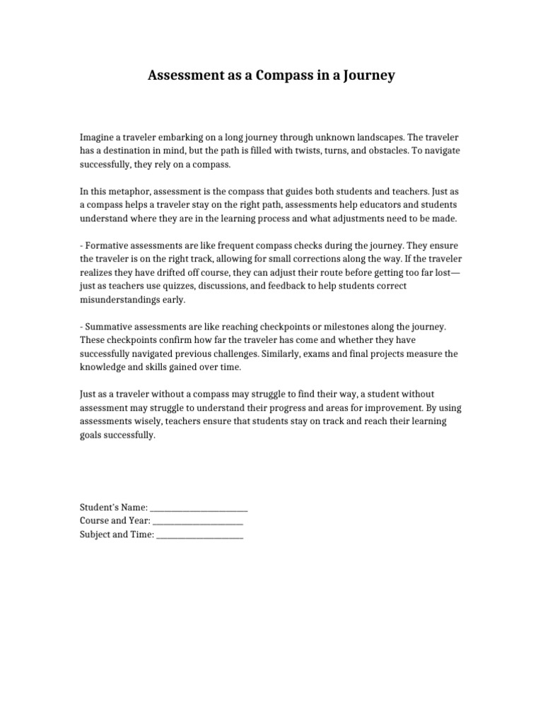 Navigating Learning with Assessments | PDF