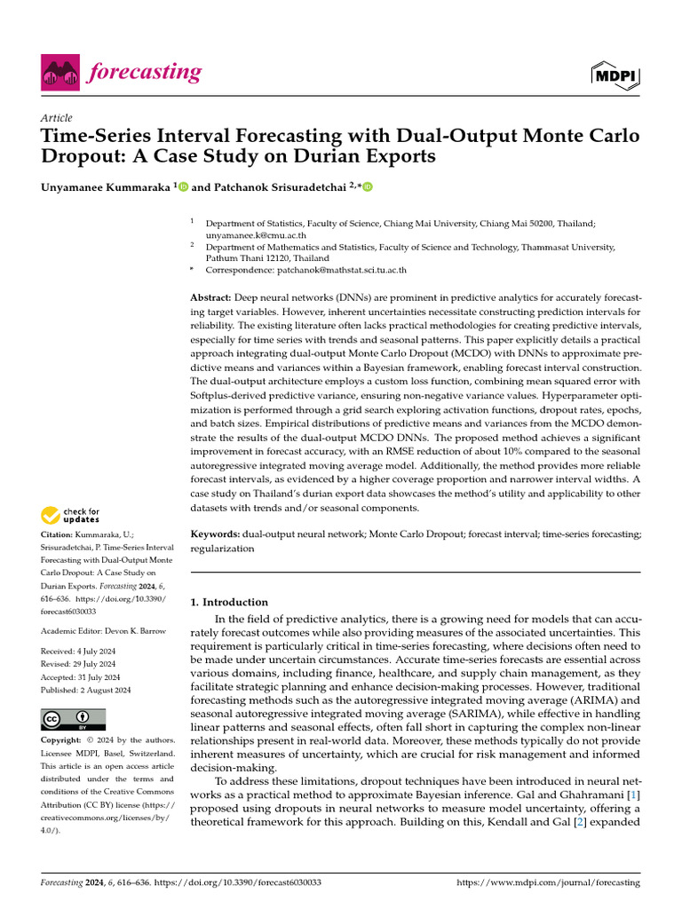 Time-Series Interval Forecasting With Dual-Output | PDF | Forecasting ...