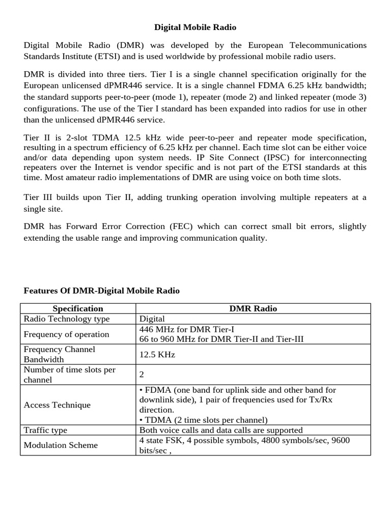 DMR New | PDF | Radio | Computer Networking