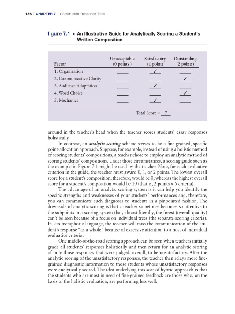 Analytic vs. Holistic Essay Scoring | PDF | Teachers | Essays