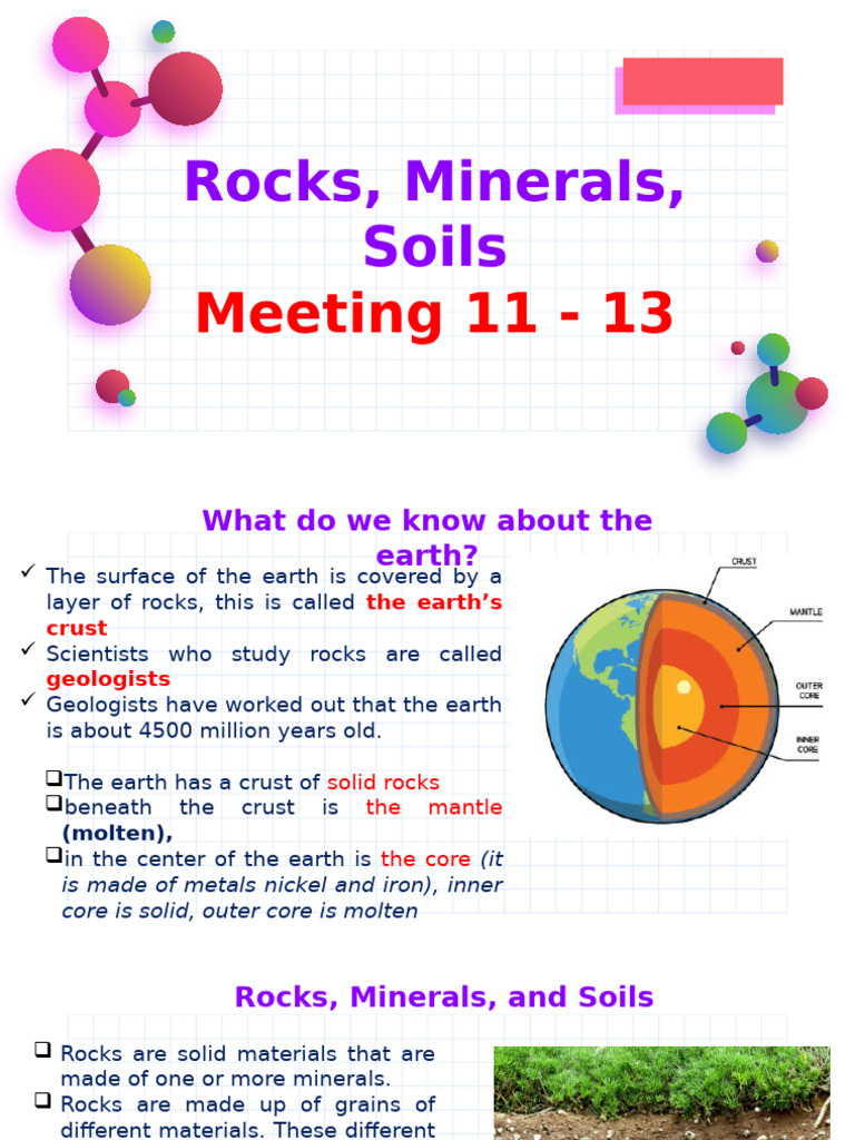 Earth's Crust: Rocks, Minerals, Soils | PDF | Rock (Geology ...