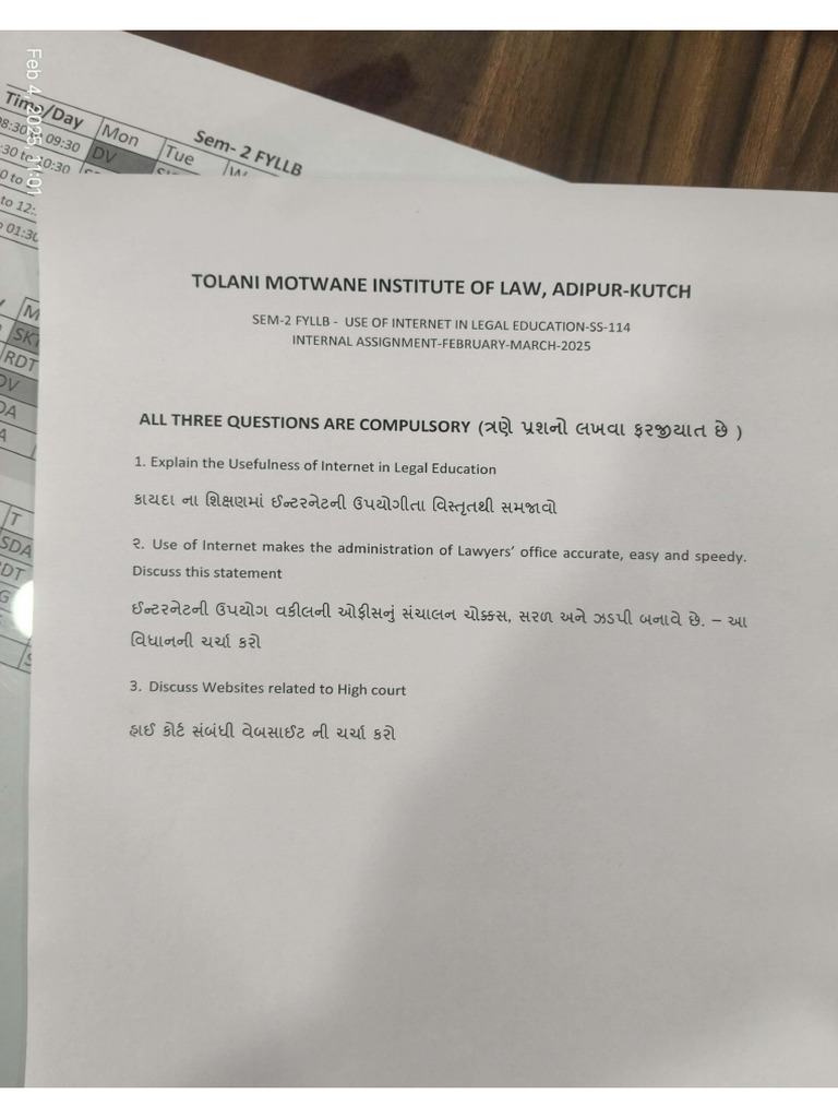 Sem 2 Assignment Questions | PDF