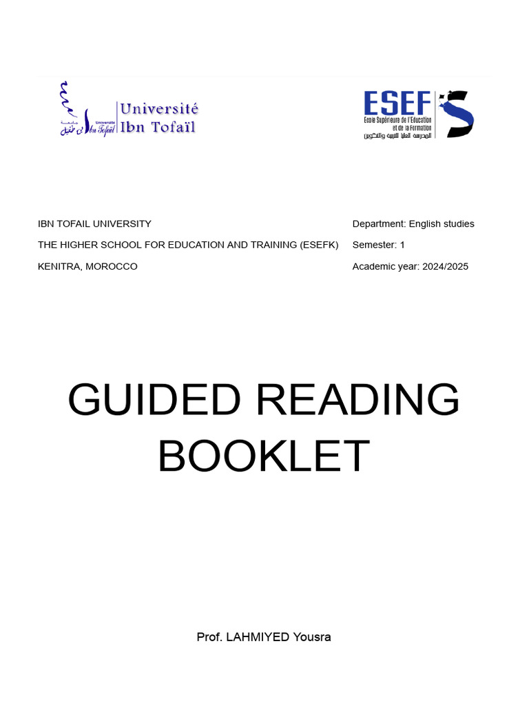 Guided Reading S1 - Booklet | PDF | Narration | Narrative