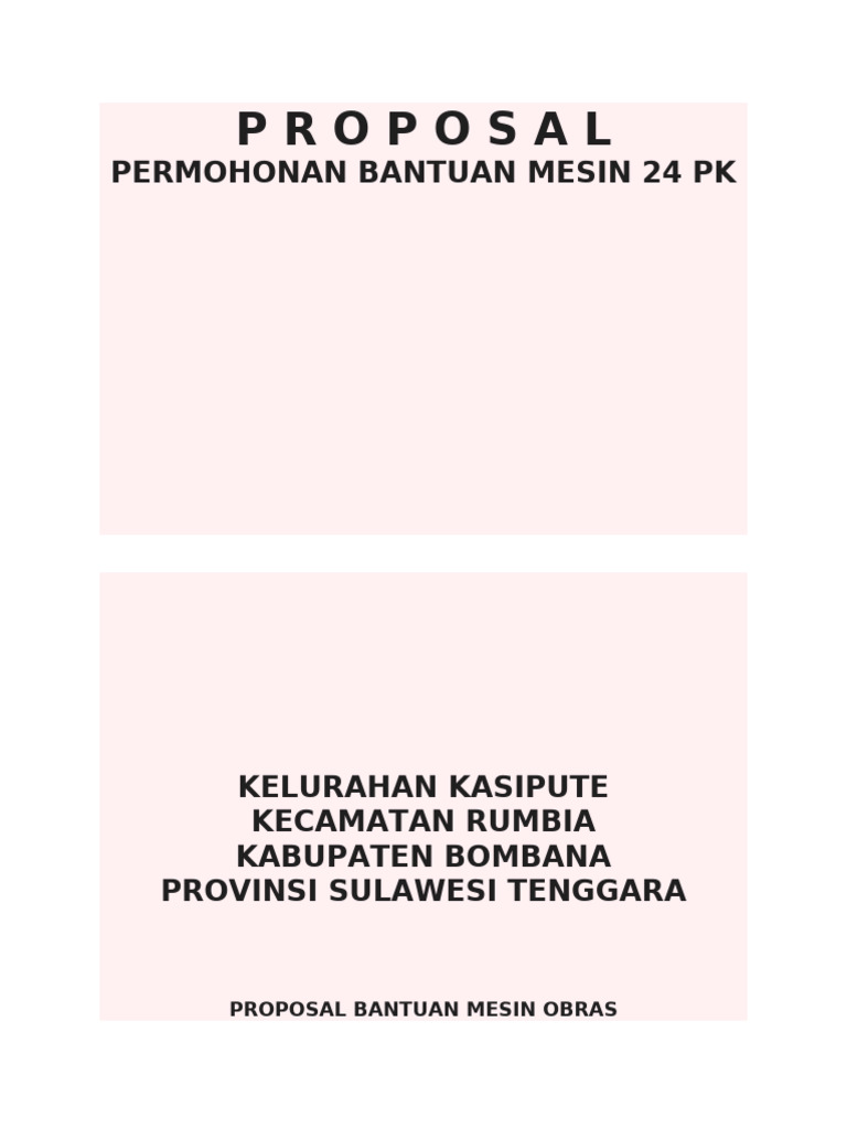 Proposal Mesin Jahit | PDF