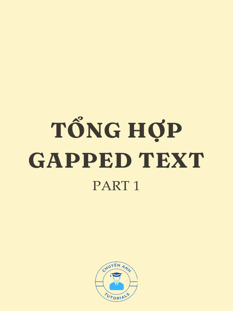 Gapped Text (Part 1) | PDF