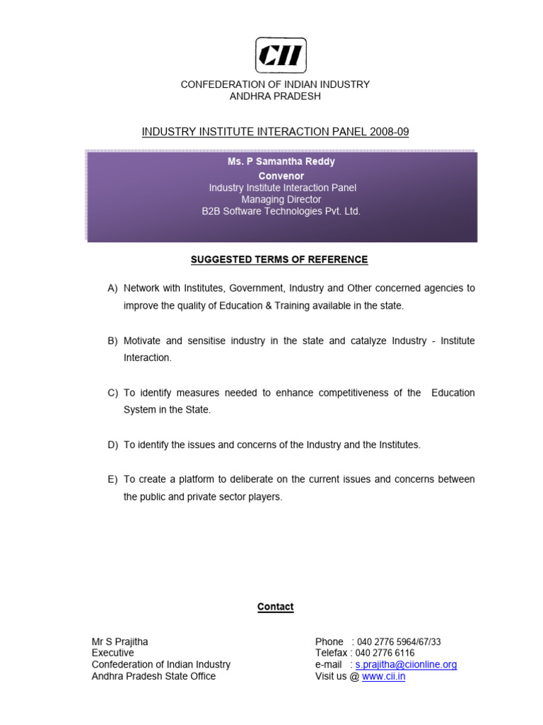 Industry Institute Interaction Panel | PDF