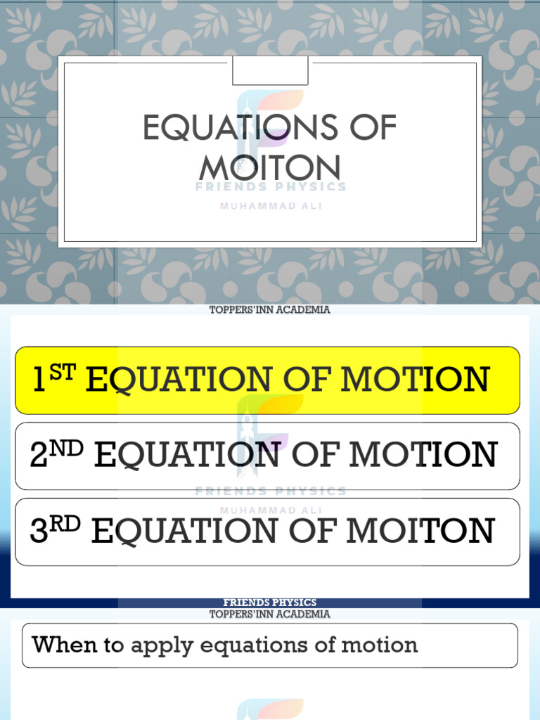 Equations of Motion Solved | PDF | Equations Of Motion | Spacetime