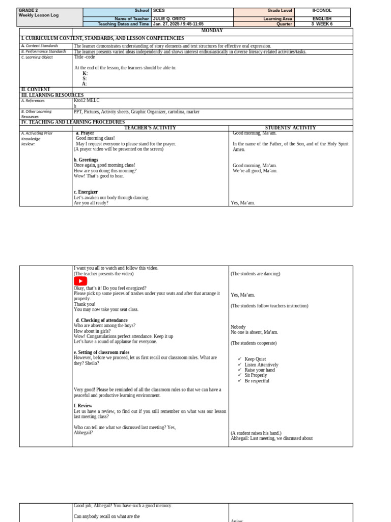 English Template | PDF | Learning | Cognition
