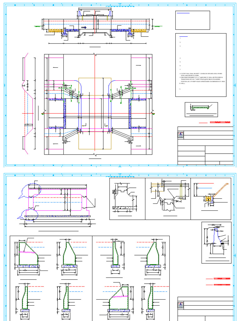 Drawing of Box Bridge at Harsoli Nala Km. 23.514 | PDF | Structural ...