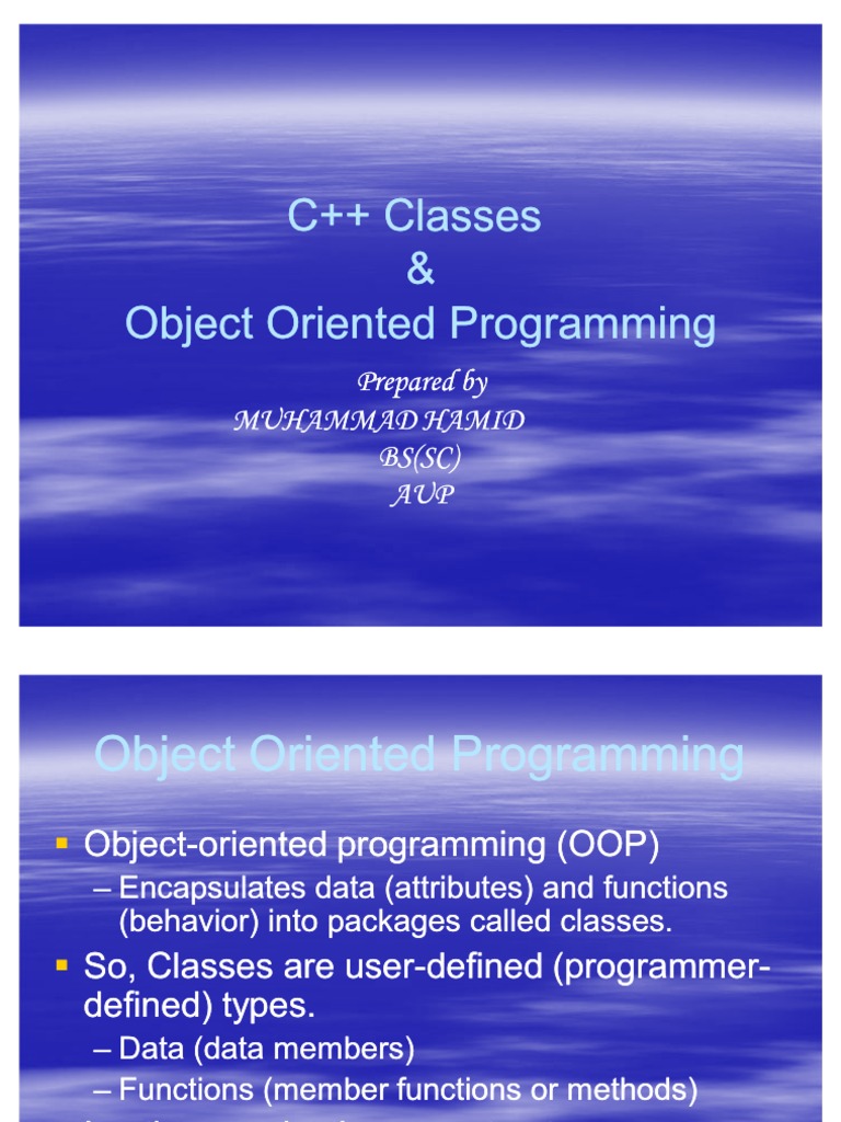 C Classes Tutorials Pdf Method Computer Programming Class Computer Programming